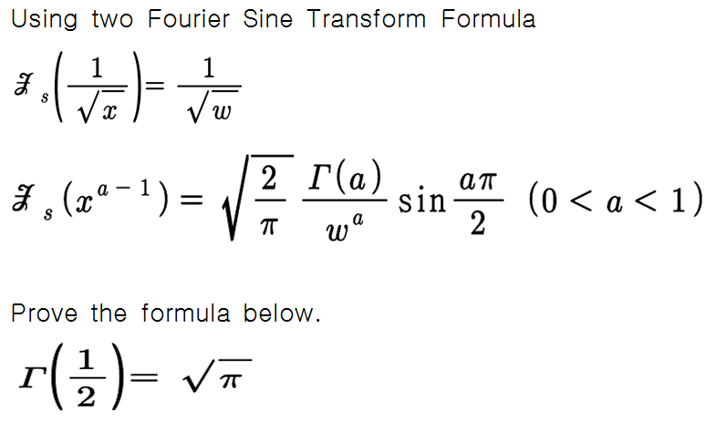 Solved Using two Fourier Sine Transform Formula 7.(1) Vol | Chegg.com