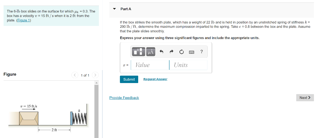 Solved The 6-lb box slides on the surface for which μk | Chegg.com