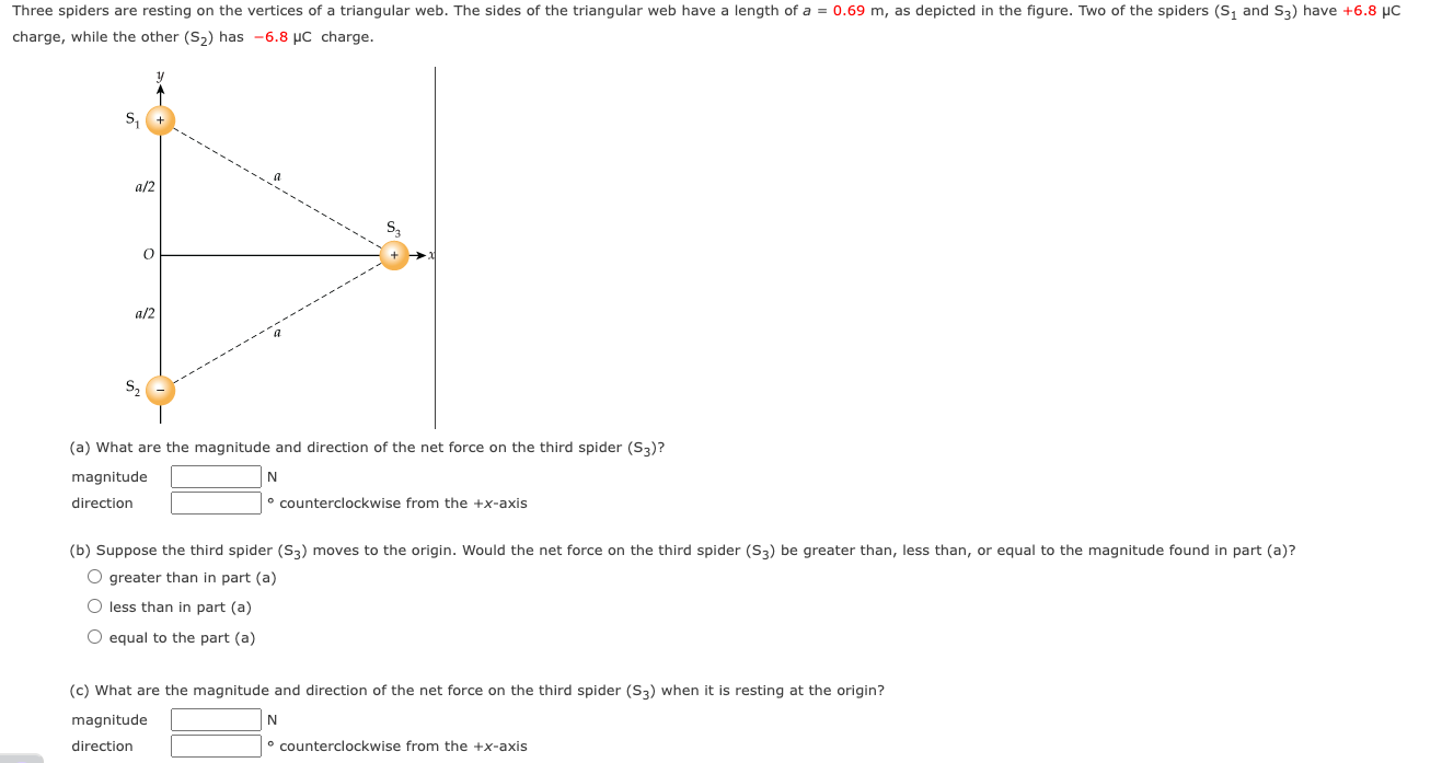 Solved Three spiders are resting on the vertices of a | Chegg.com