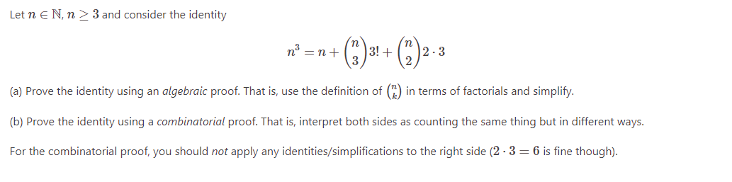 Solved Let n in N,n≥3 ﻿and consider the | Chegg.com