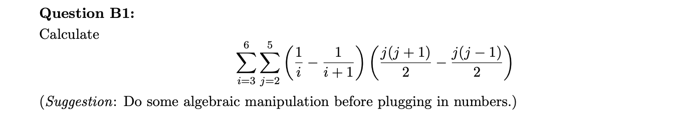 Solved Question B1: Calculate | Chegg.com