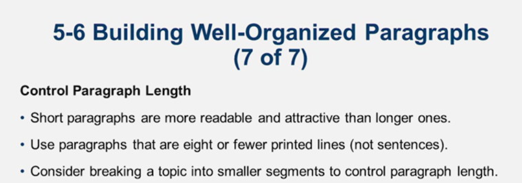 Solved Learn It: Chapter 05 Organizing and Drafting Business | Chegg.com
