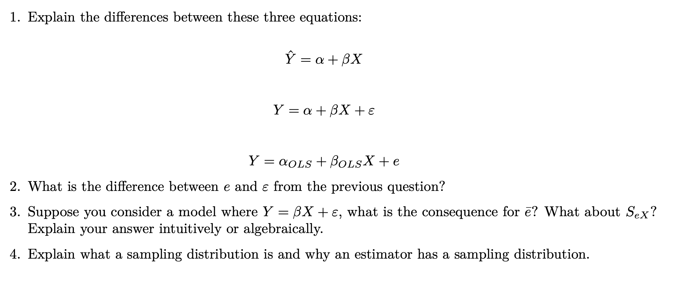 Solved 1. Explain the differences between these three | Chegg.com