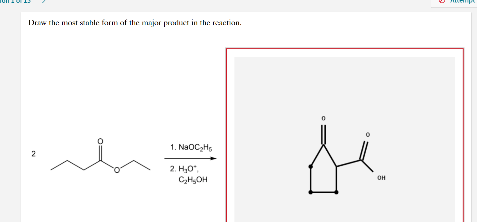Solved Draw the most stable form of the major product in the | Chegg.com
