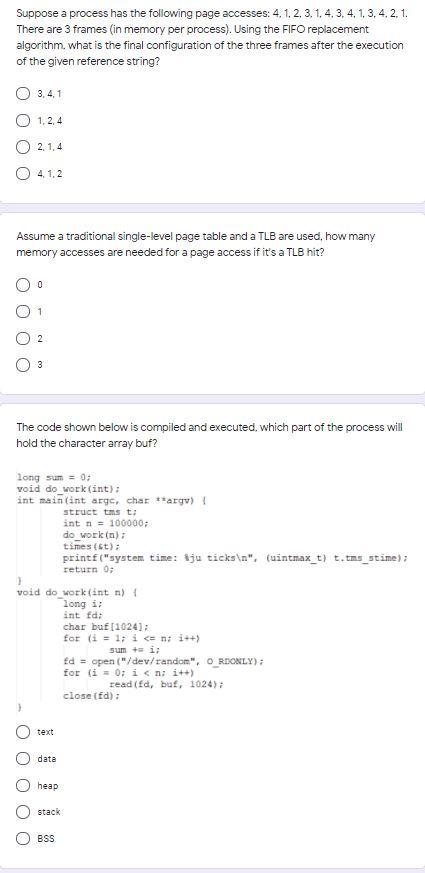 Solved Suppose a process has the following page accesses: 4. | Chegg.com