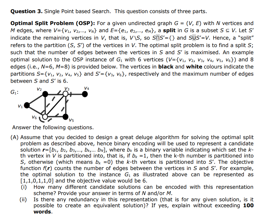 Question 3. Single Point based Search. This question | Chegg.com