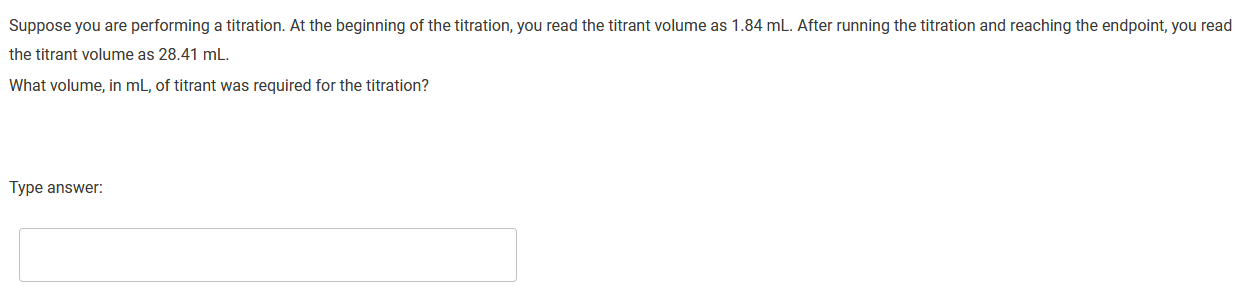 Solved Suppose you are performing a titration. At the | Chegg.com