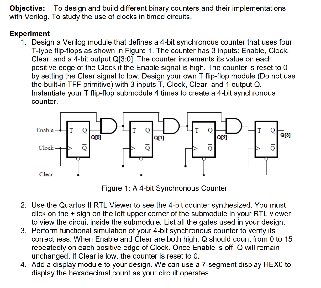 Objective: To design and build different binary | Chegg.com