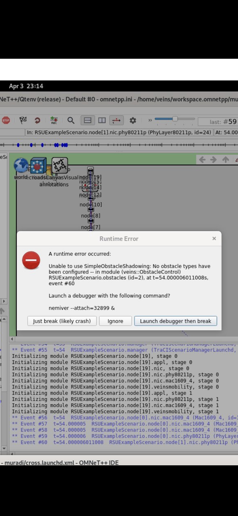Solved An Error In Omnet A Runtime Error Occurredunable 5993