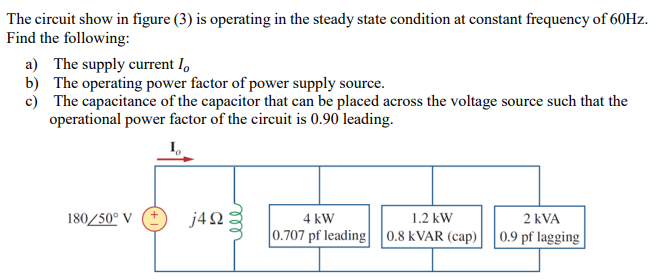 Solved The circuit show in figure (3) is operating in the | Chegg.com