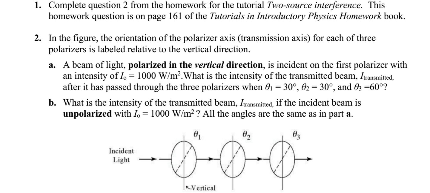 Solved 1. Complete question 2 from the homework for the | Chegg.com