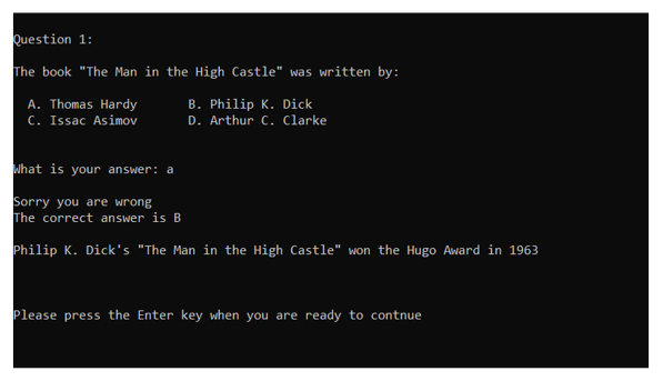 Solved Need help creating a Trivia Game in C#. The goal is | Chegg.com