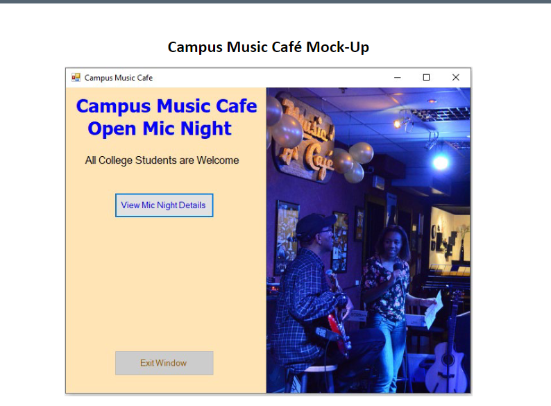 Solved Campus Music Cafe Develop a Visual Basic application | Chegg.com