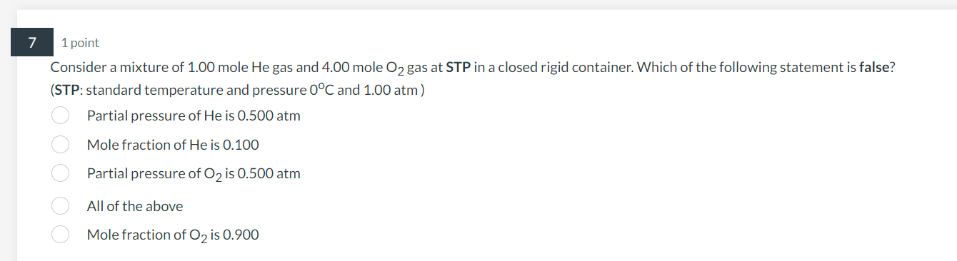 Solved Consider a mixture of 1.00 mole He gas and 4.00 mole | Chegg.com