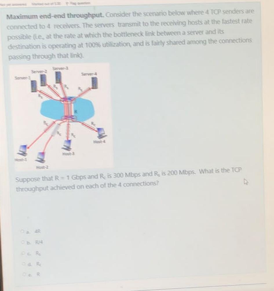 Solved Maximum end-end throughput. Consider the scenario | Chegg.com