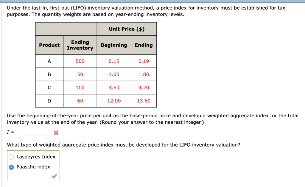 Solved Under the last-in, first-out (LIFO) inventory | Chegg.com