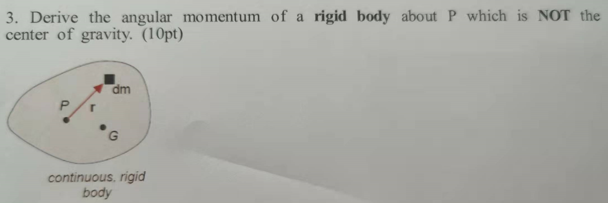 Solved 3. Derive the angular momentum of a rigid body about | Chegg.com