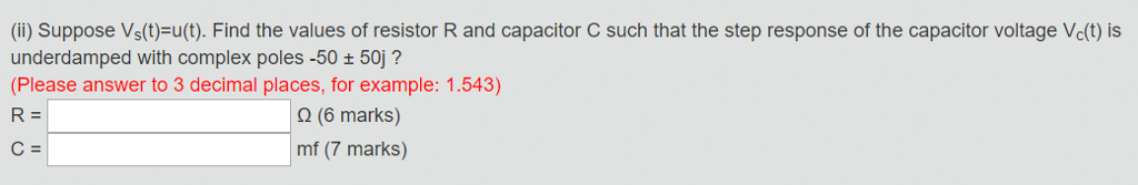 Solved The transfer function Vc(S)/Vs(S) of the circuit in | Chegg.com