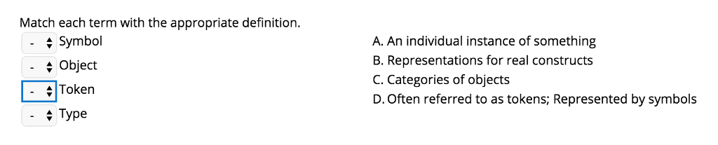 Solved Match each term with the appropriate definition. | Chegg.com