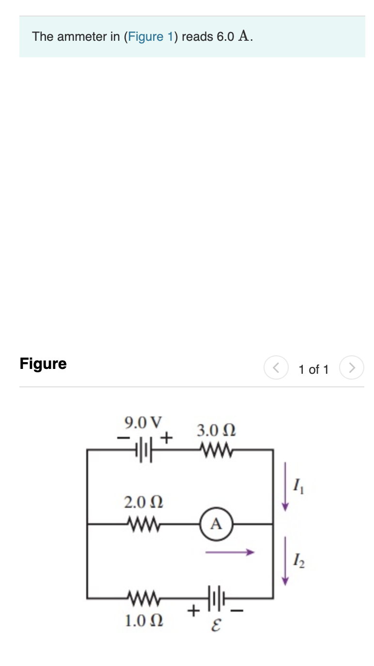 Solved The ammeter in (Figure 1) reads 6.0 A. Figure () 1 of | Chegg.com