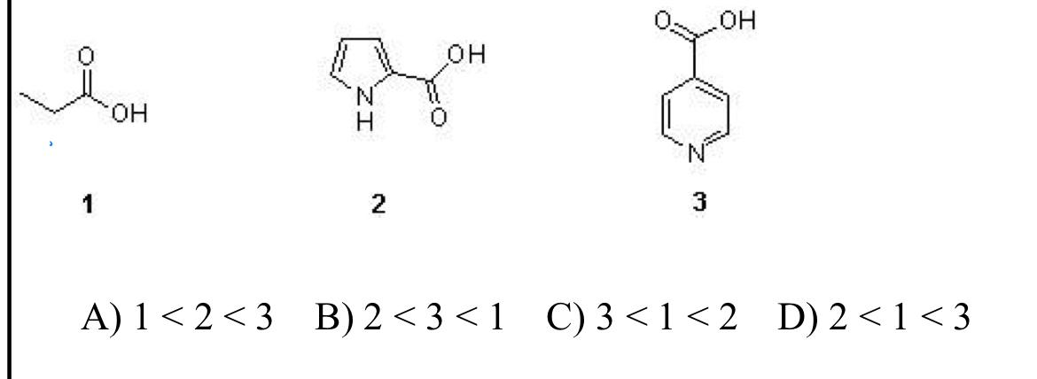 Solved Which of the following sequence ranks the structure | Chegg.com