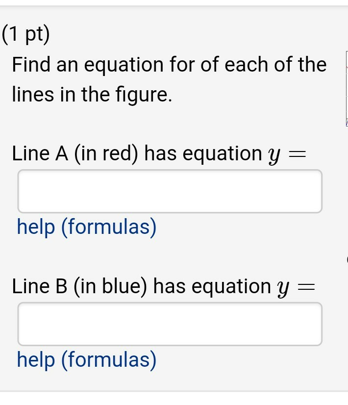 Solved (1 pt) Find an equation for of each of the lines in | Chegg.com