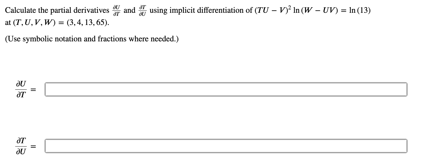 Solved Calculate the partial derivative ∂y∂z using implicit | Chegg.com