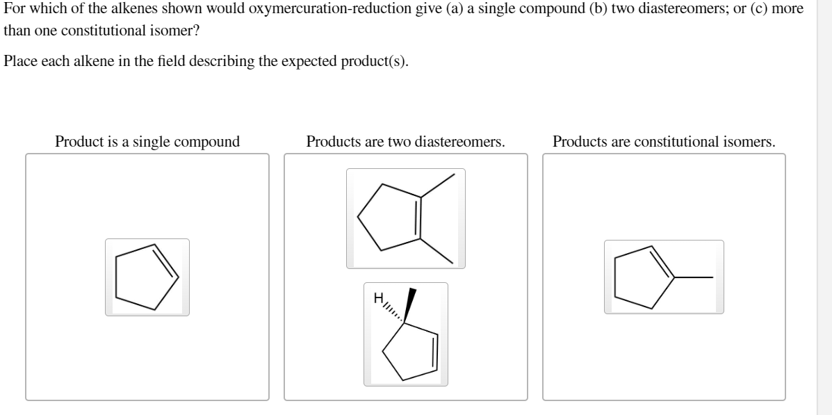 Solved For which of the alkenes shown would | Chegg.com