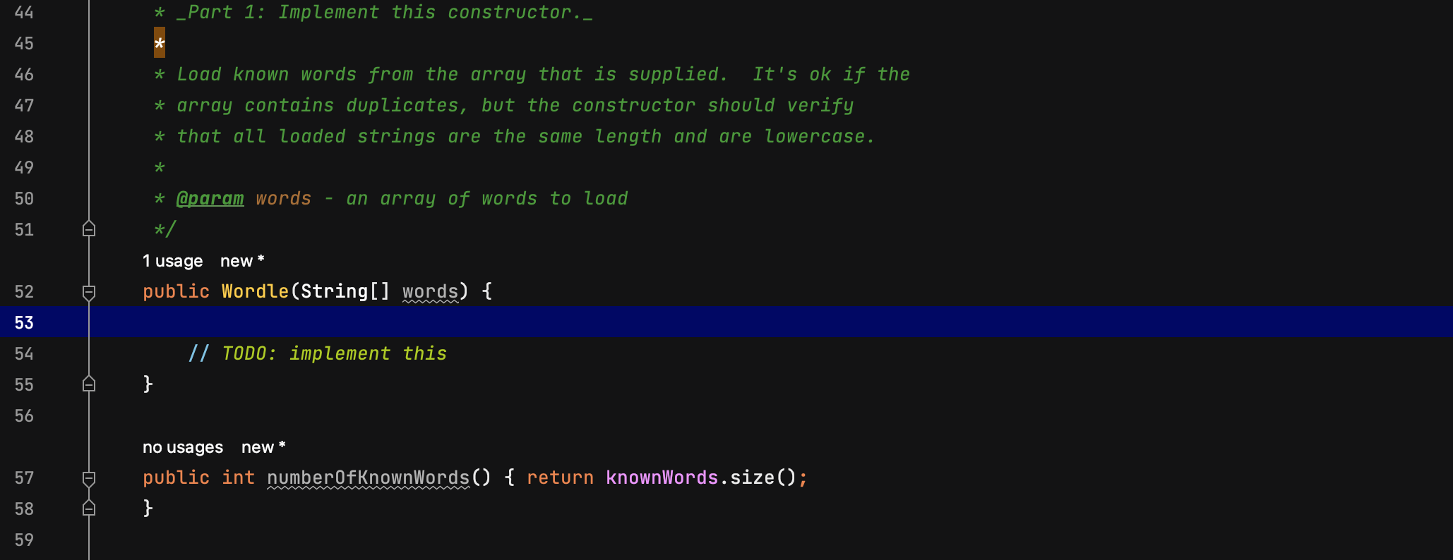 Solved 7 usages private ArrayList knownWords; 3 usages | Chegg.com