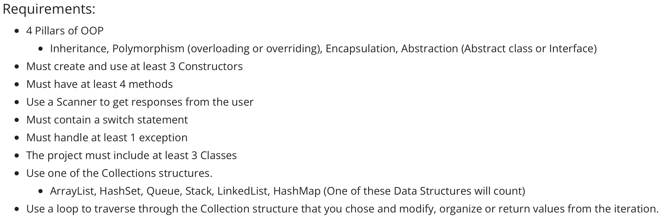 Solved Requirements 4 Pillars Of Oop Inheritance