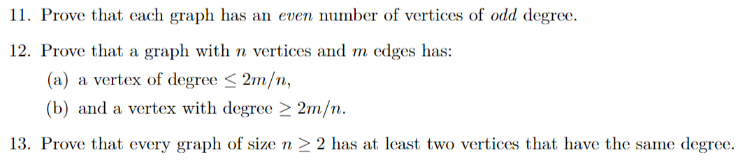 Solved 11. Prove that each graph has an even number of | Chegg.com