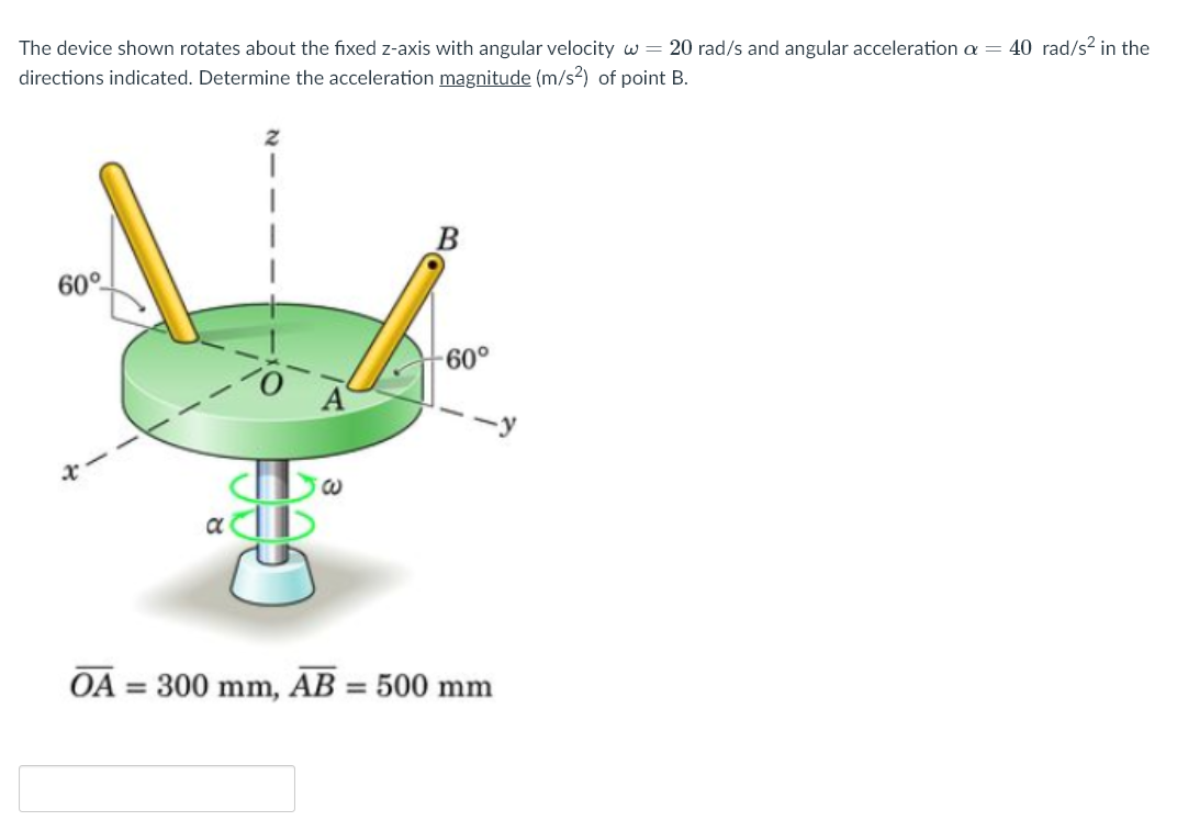 Solved The Device Shown Rotates About The Fixed Z Axis With 