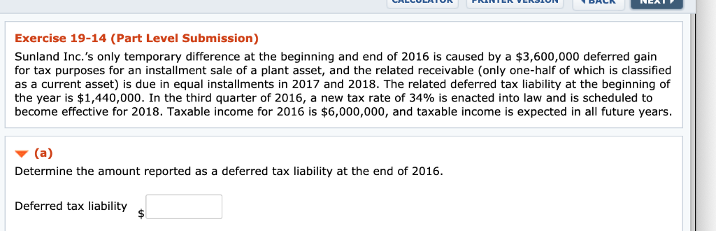 Solved CALCOLATON DACK NEAL Exercise 19-14 (Part Level | Chegg.com