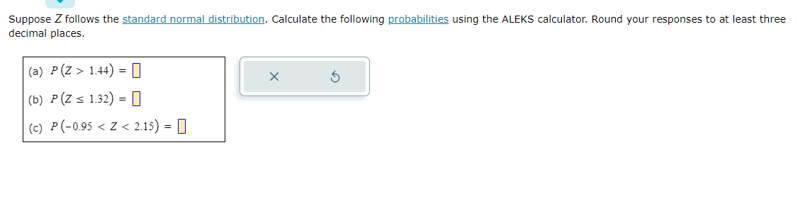 Solved Suppose Z follows the standard normal distribution. | Chegg.com