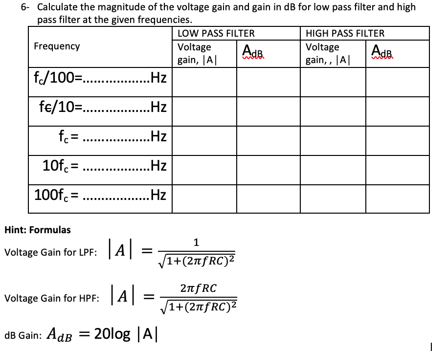 Solved 6- Calculate the magnitude of the voltage gain and | Chegg.com