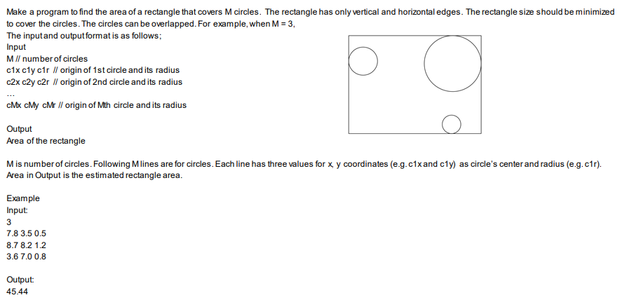 Solved Make a program to find the area of a rectangle that | Chegg.com