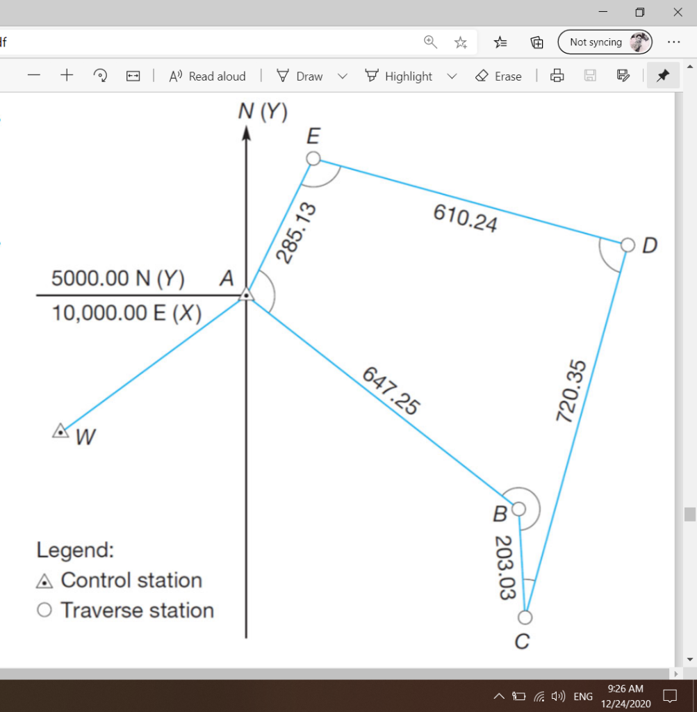 Solved Compute preliminary azimuths for the traverse courses | Chegg.com