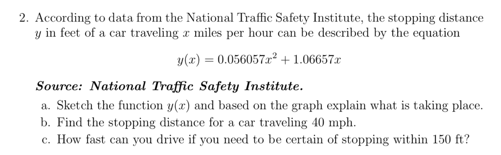 Solved 2. According to data from the National Traffic Safety | Chegg.com