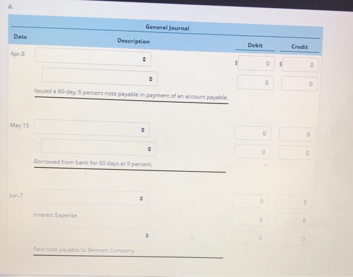 Solved Journal Entries for Accounts and Notes Payable Logan | Chegg.com