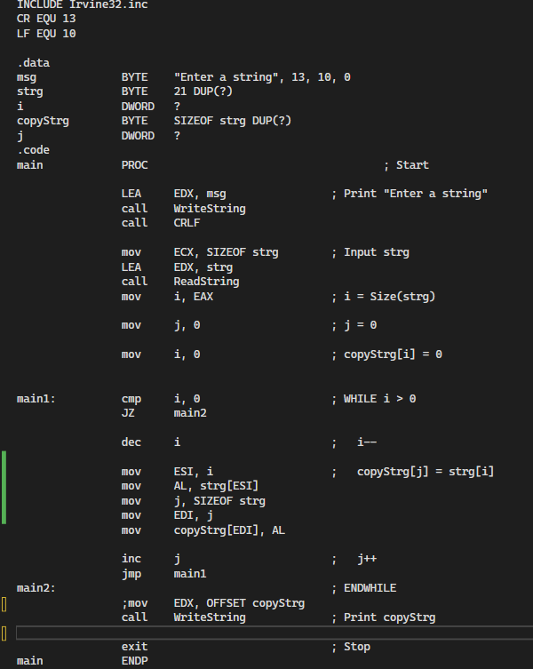 Solved i Start ; Print "Enter a string" ; Input strg ; S ; | Chegg.com