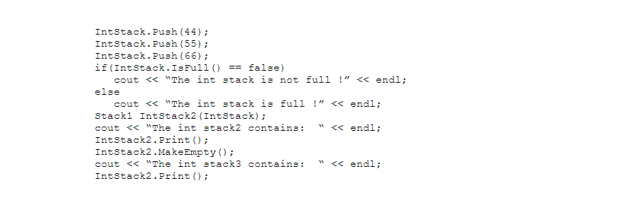 Solved Implement Class Stackl And Stack 2 As Defined By The