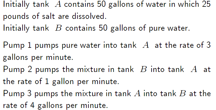 Solved 6) Solve the water tank problem involving two tanks A | Chegg.com