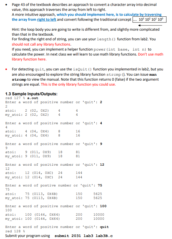 Solved 1.1 Specification Standard library defines a library | Chegg.com
