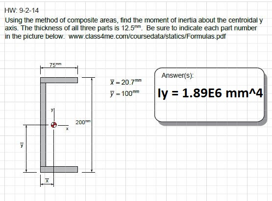Solved STATICS - MOMENT OF INERTIA - Need help ASAP, will | Chegg.com