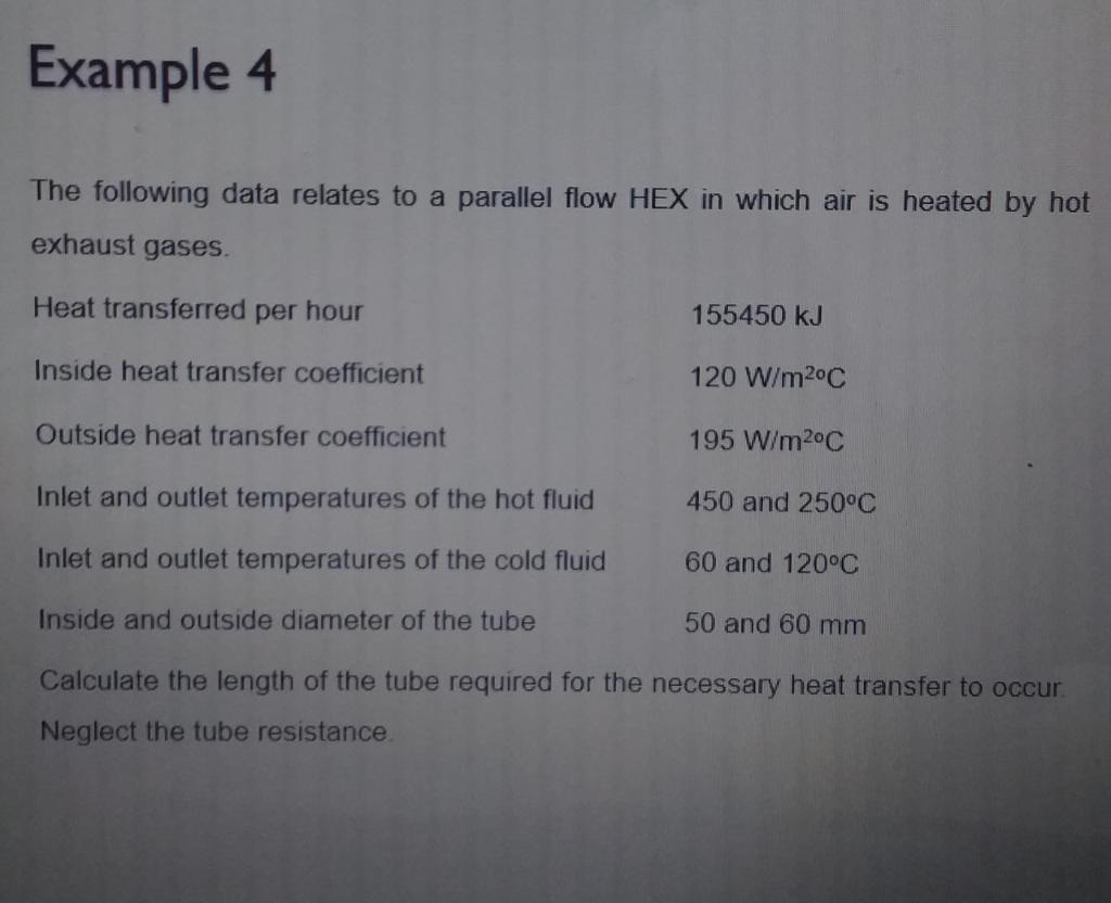 Solved Example 4 The following data relates to a parallel | Chegg.com