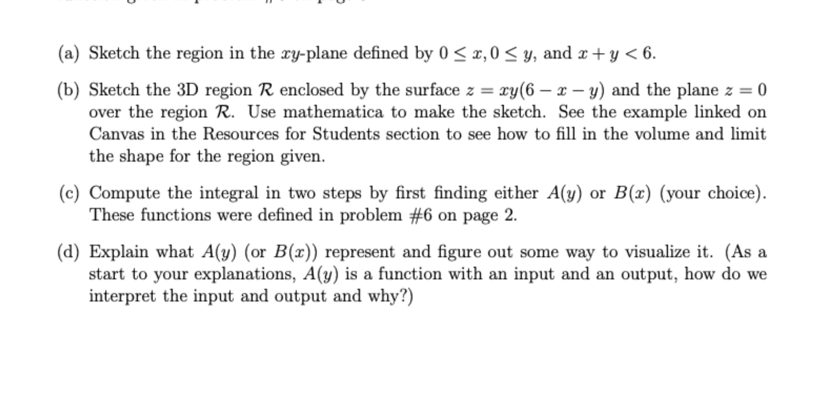 (a) Sketch the region in the xy-plane defined by | Chegg.com