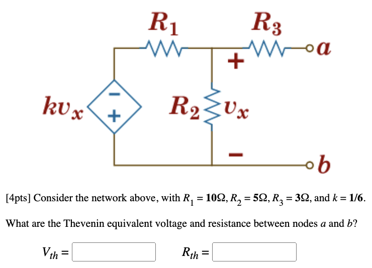 Solved [4pts] Consider the network above, with | Chegg.com