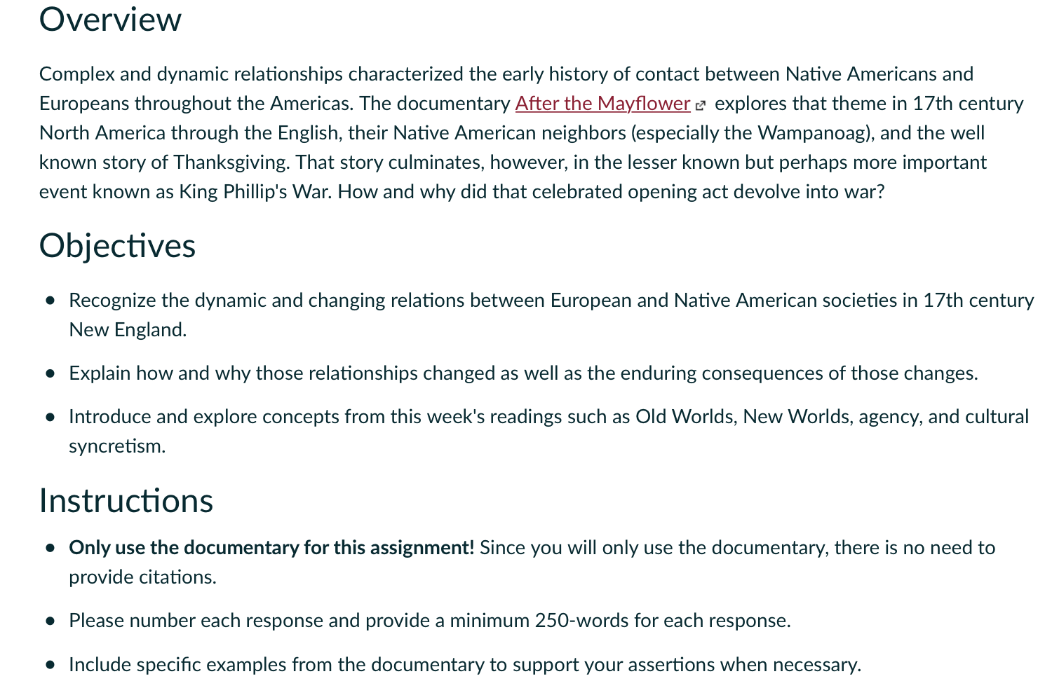 Solved How and why did the English and Wampanoag establish | Chegg.com