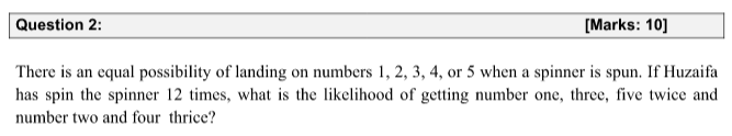 Solved There is an equal possibility of landing on numbers | Chegg.com