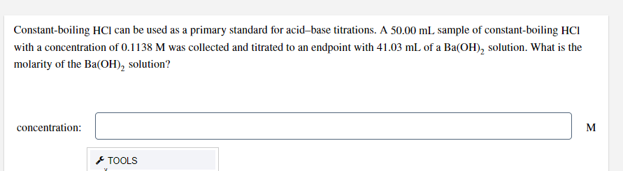 Solved Constant‑boiling HCl can be used as a primary | Chegg.com